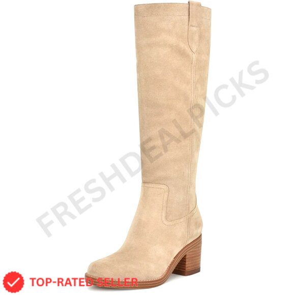 Nine West | Shoes | Brand New Nine West Boot 55 Tan Kneehigh Hecee ...